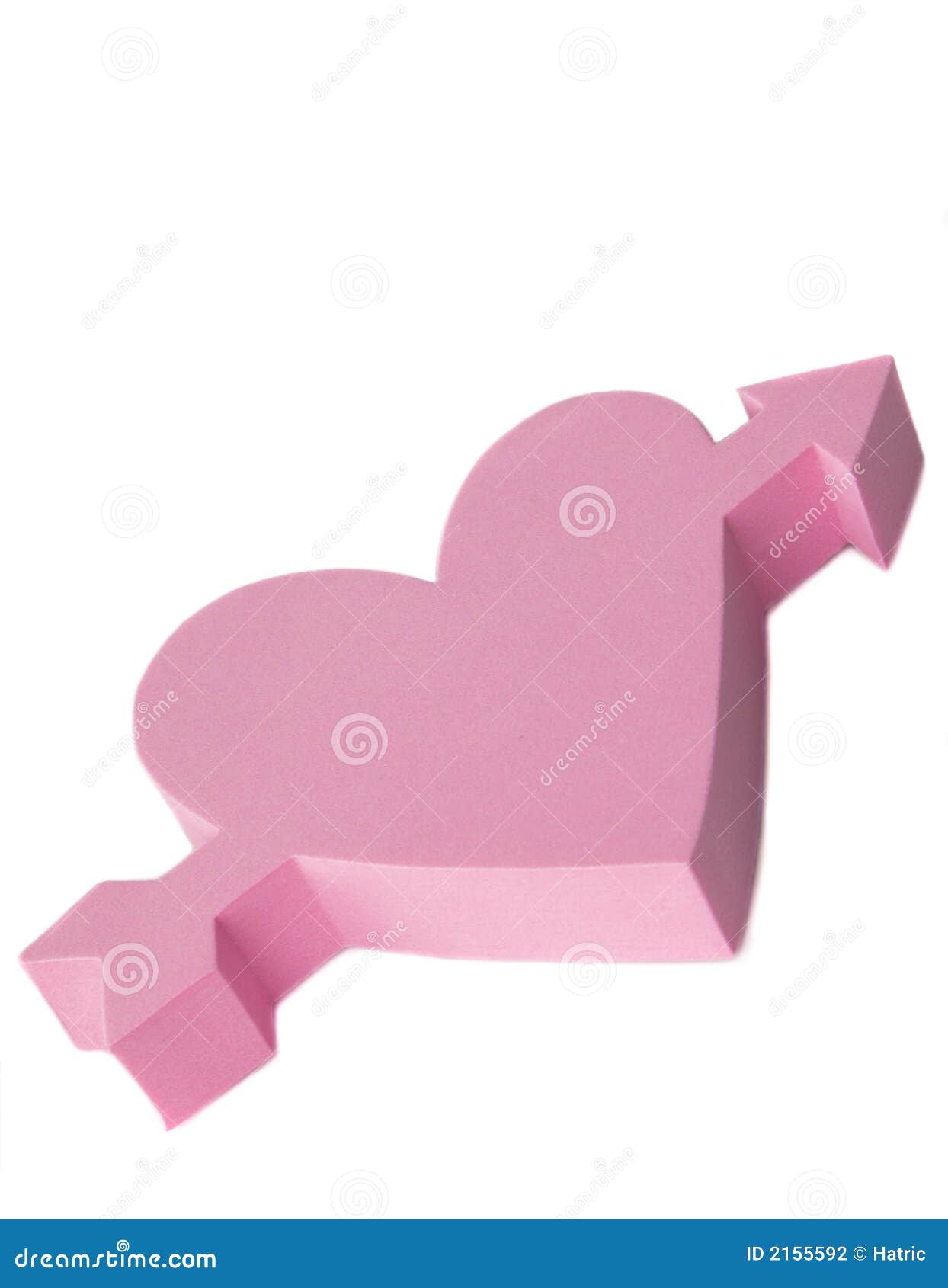 Pink Heart Shape with Arrow Stock Photo - Image of shape, passion: 2155592