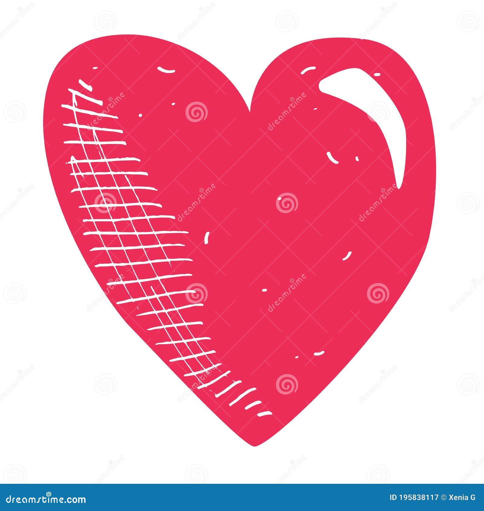 Pink Heart Shape Design for Love Symbols Stock Illustration ...