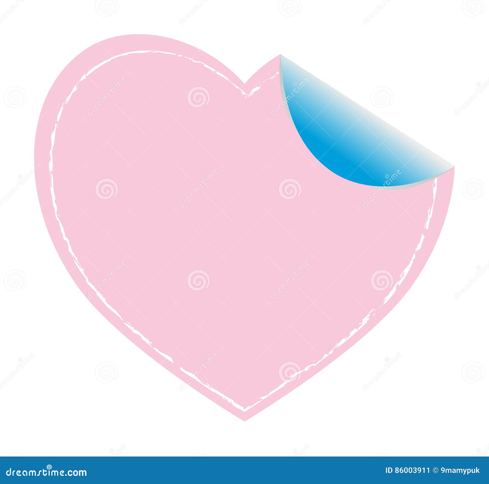 Pink heart sticker stock vector. Illustration of ornament - 86003911