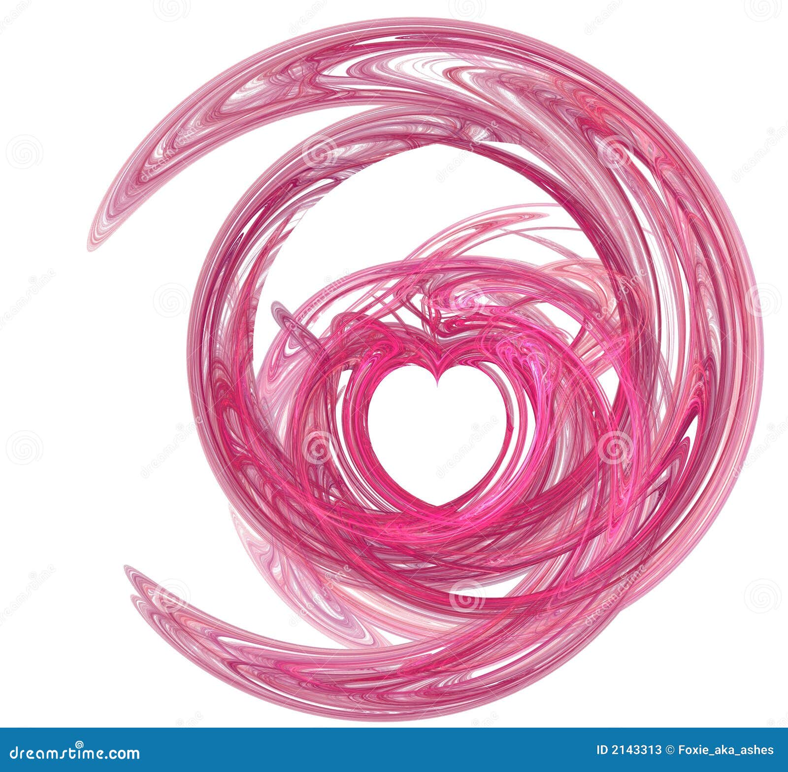 Pink heart swirl stock illustration. Illustration of love - 2143313