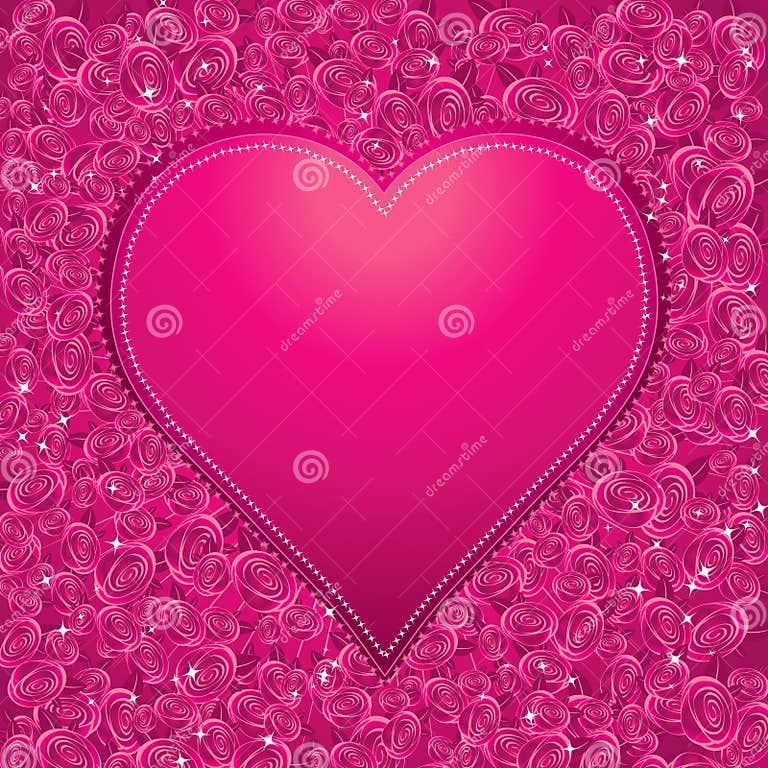 Pink heart, vector stock vector. Illustration of design - 1852170