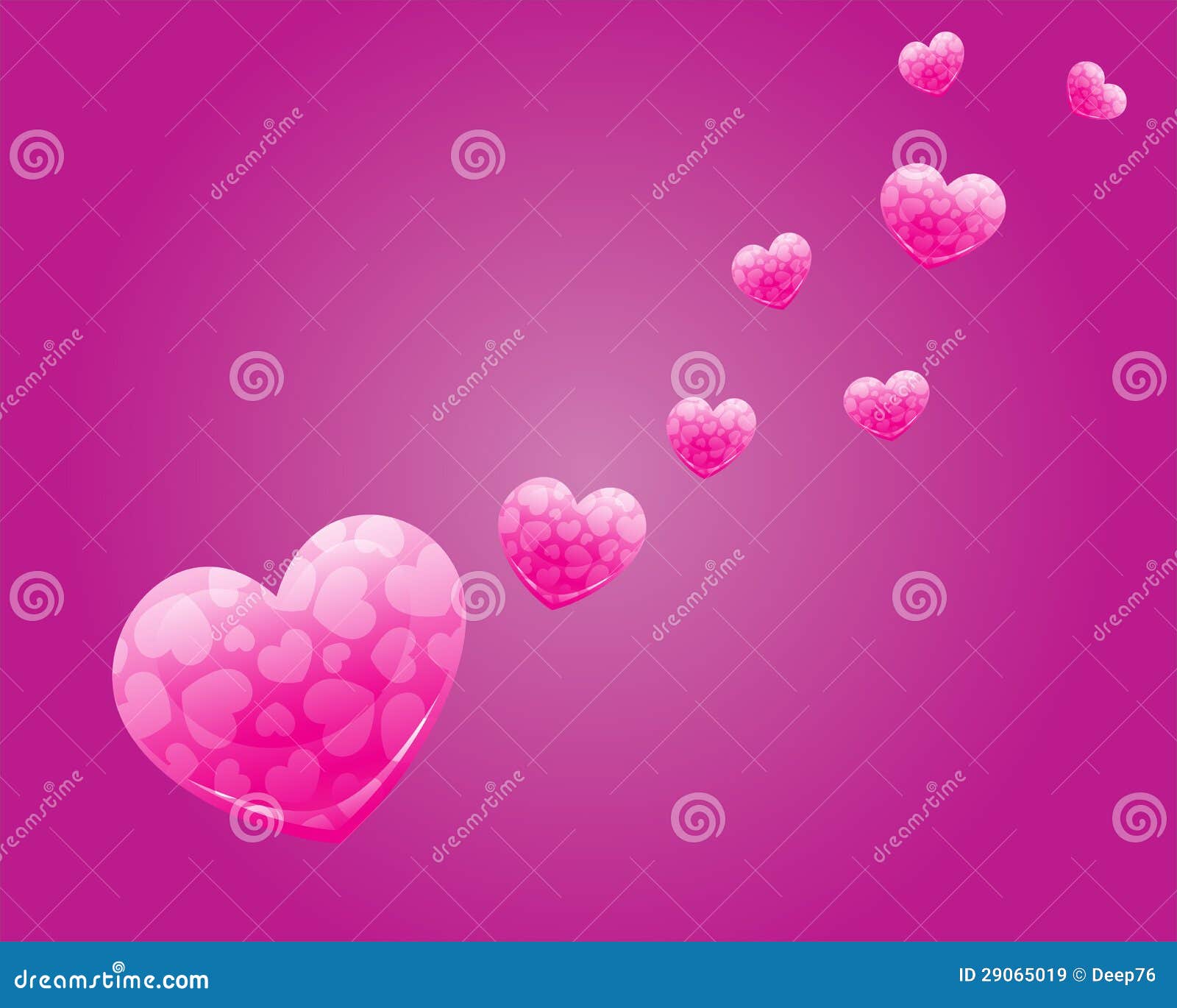 Pink Heart Vector Banner stock illustration. Illustration of color ...