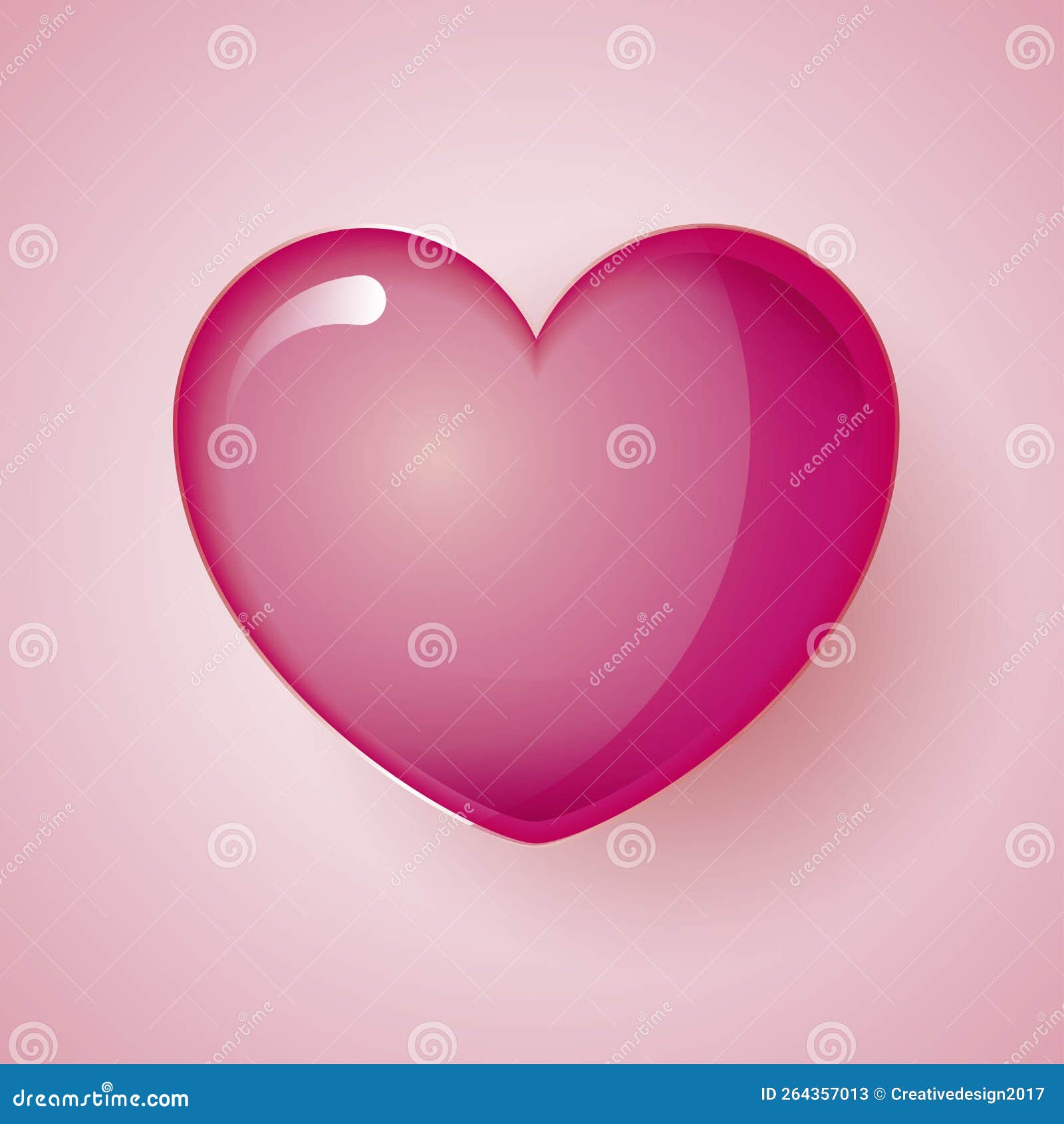 Pink heart vector stock vector. Illustration of abstract - 264357013