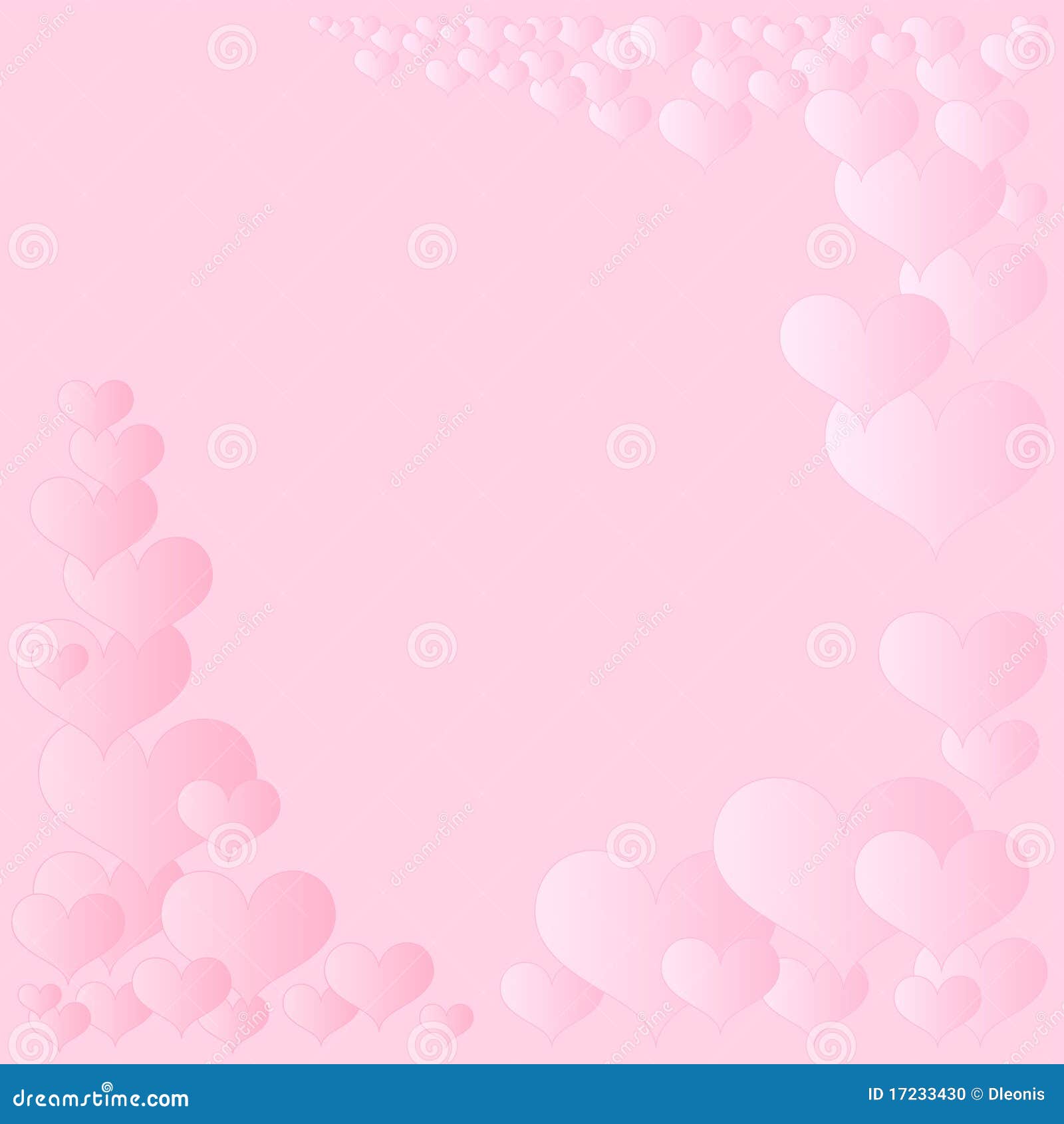 Pink hearts frame stock vector. Illustration of feelings - 17233430