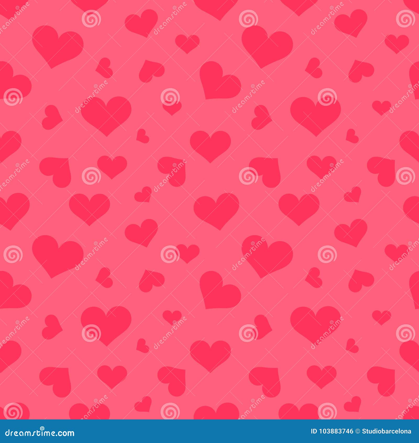 Pink hearts pattern stock vector. Illustration of symbolic - 103883746