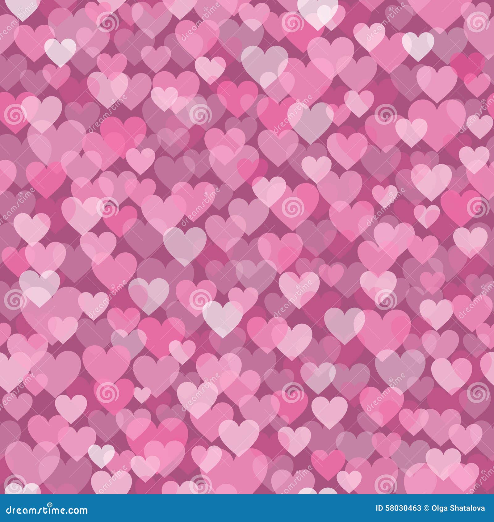 Pink hearts pattern stock vector. Illustration of rambling - 58030463