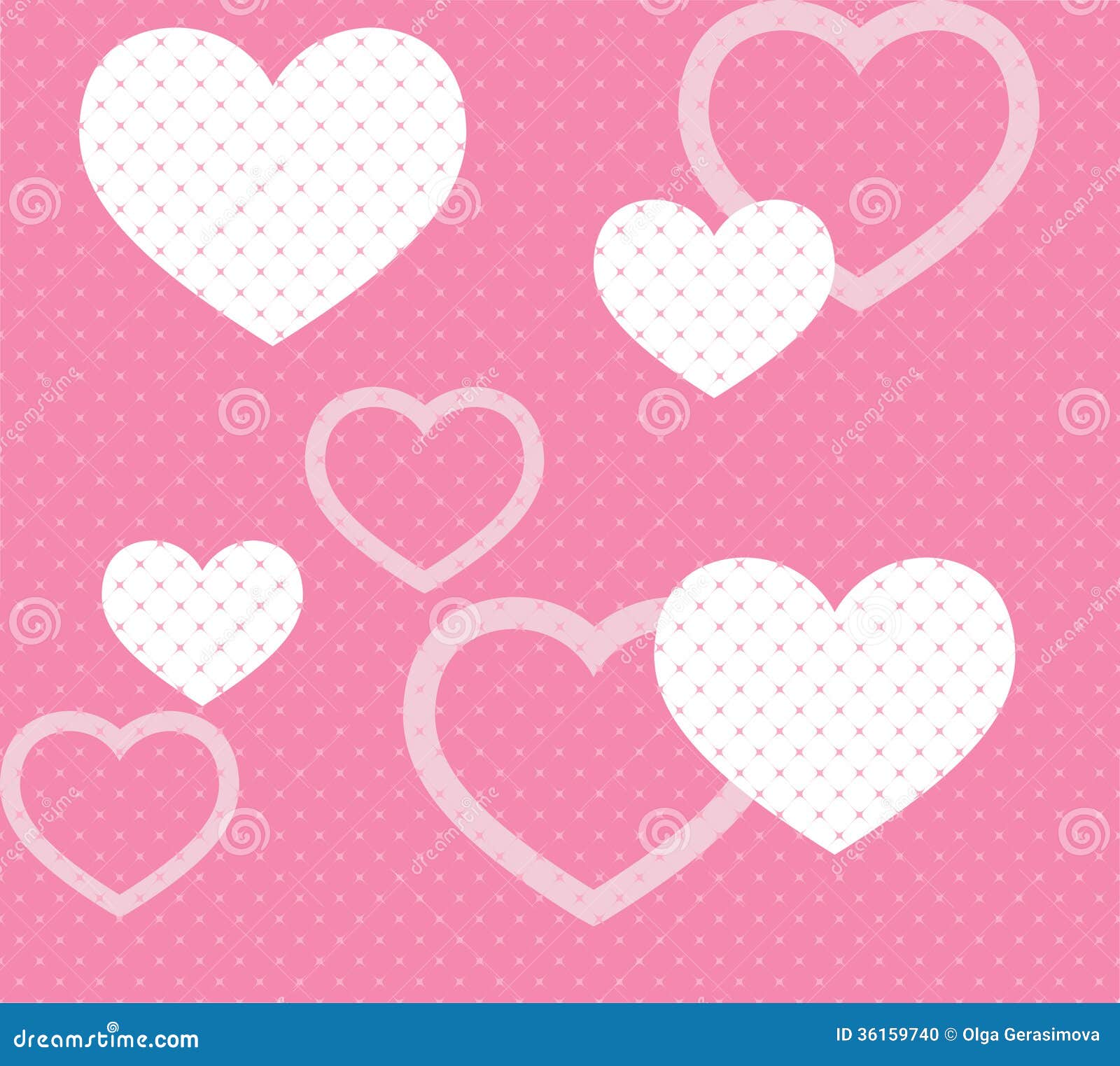 Pink hearts pattern stock vector. Illustration of valentine - 36159740