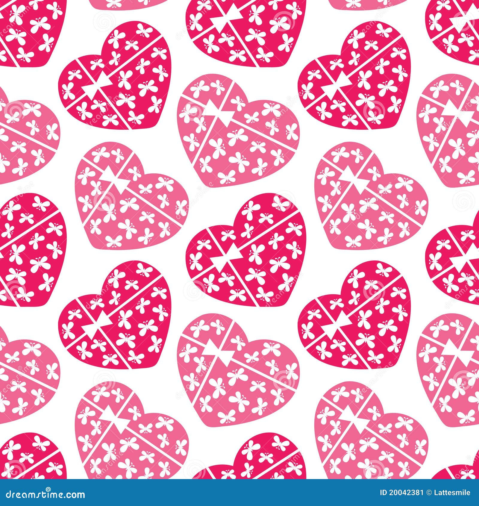 Pink Hearts Seamless Pattern Stock Vector - Illustration of wallpaper ...