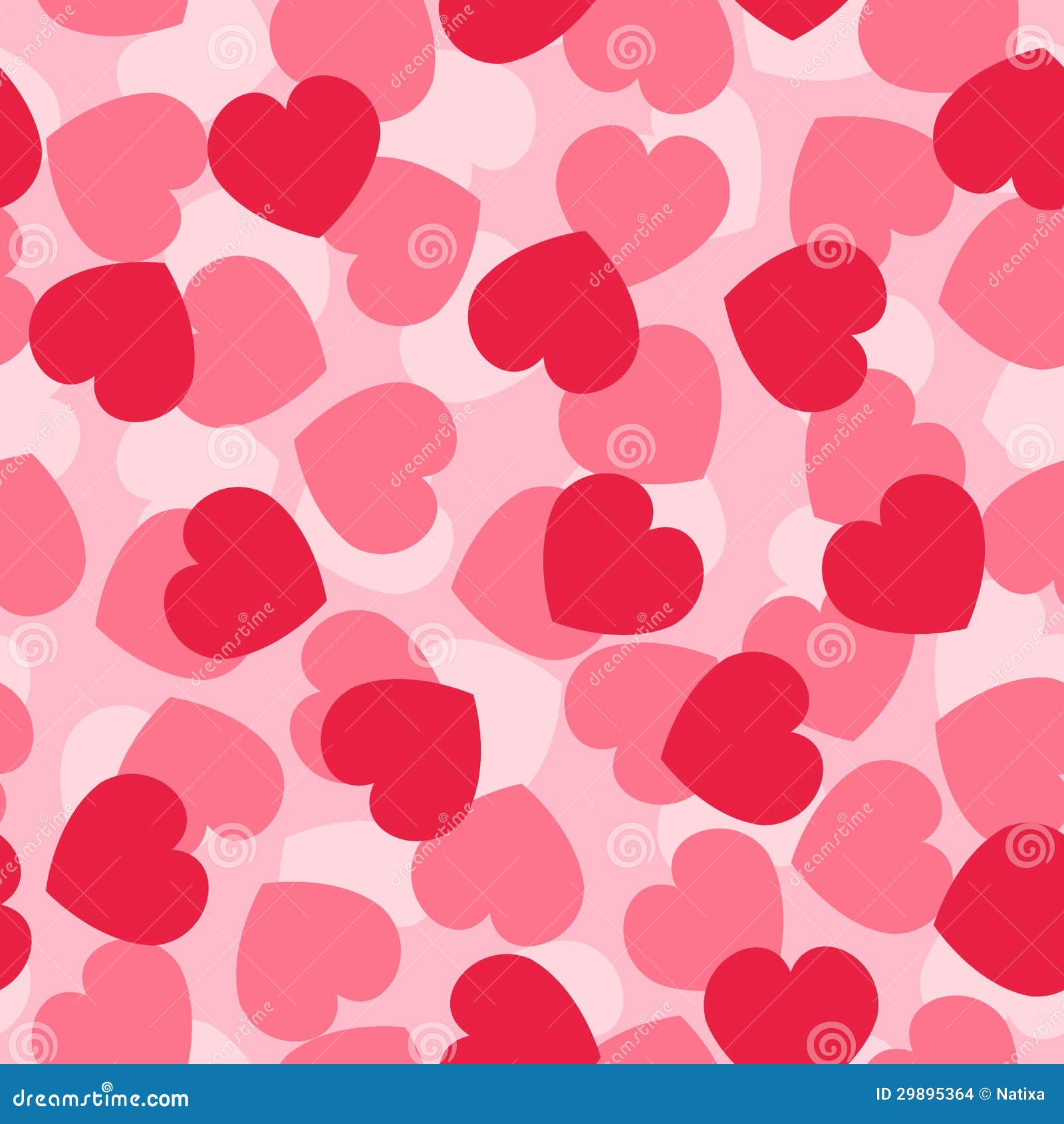Seamless hearts stock vector. Illustration of colorful - 29895364