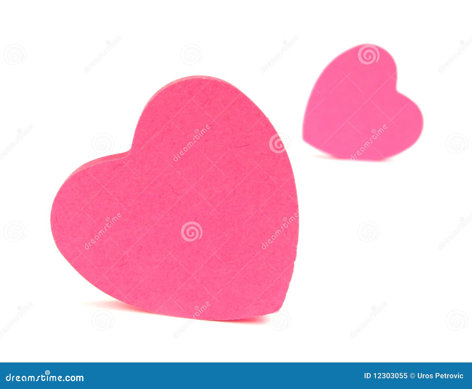 Pink hearts sticky notes stock image. Image of note, color - 12303055