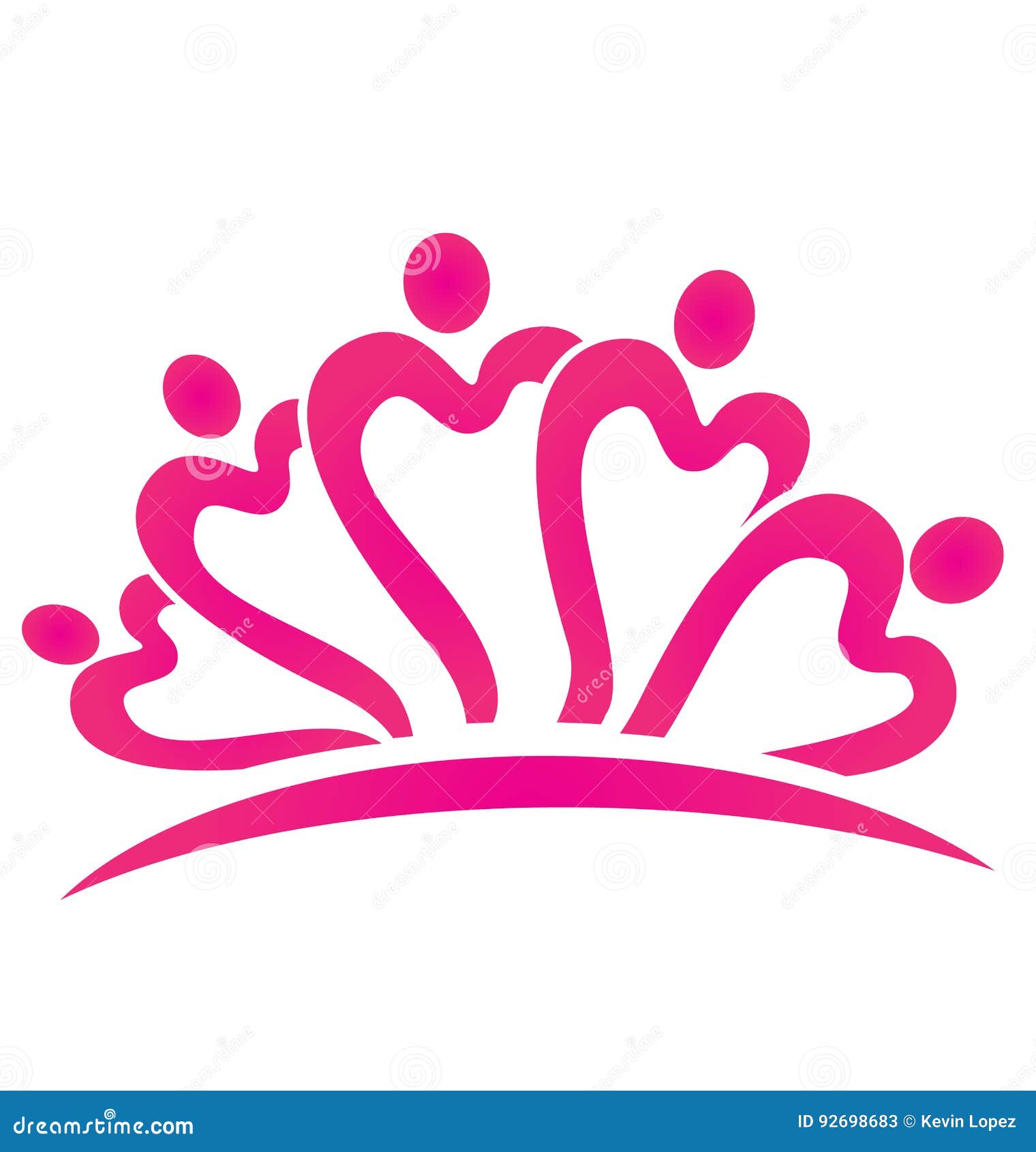 Pink Hearts Teamwork Logo Vector Stock Vector - Illustration of ...