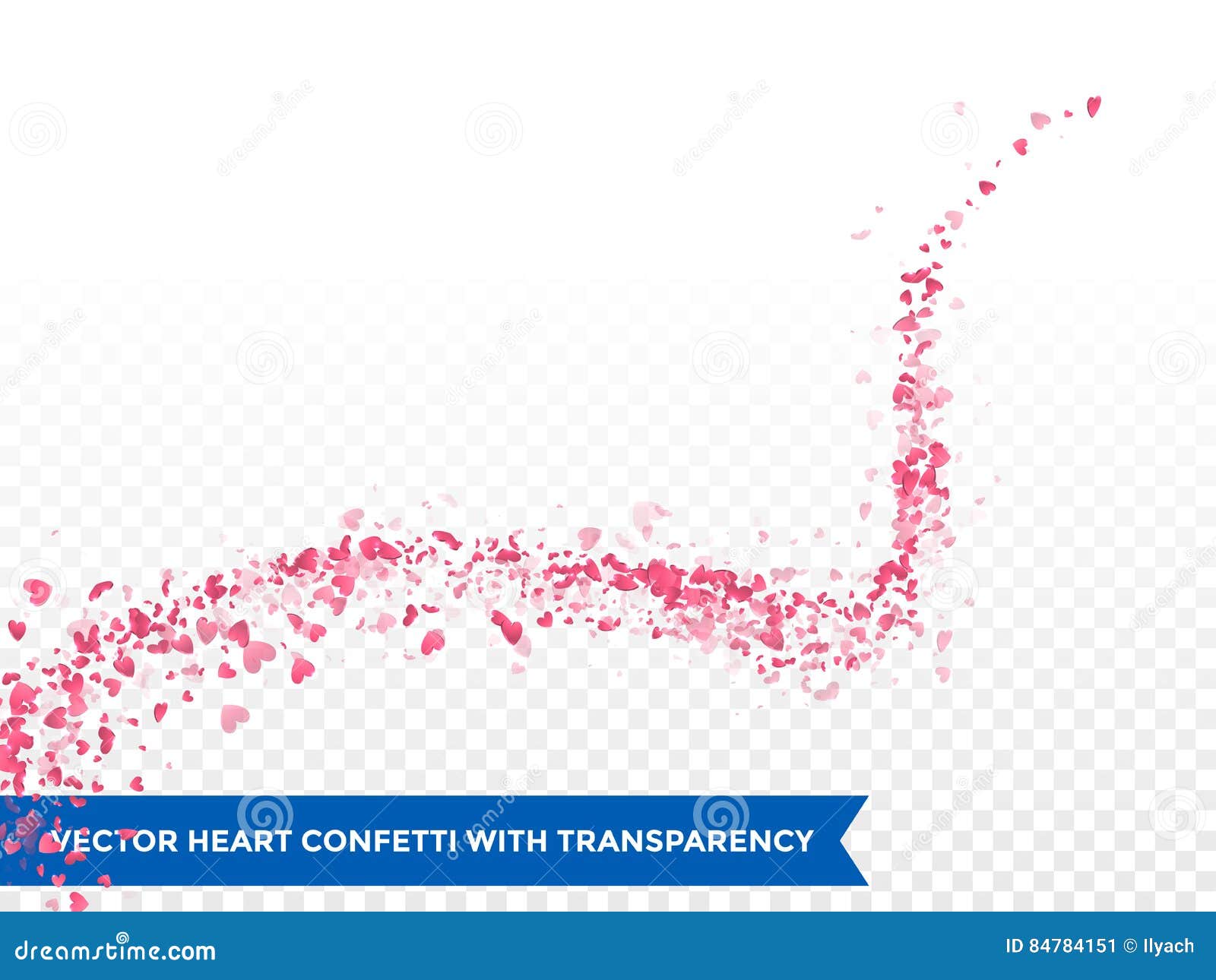Pink Hearts Trace Trail Vector Background Stock Vector - Illustration ...