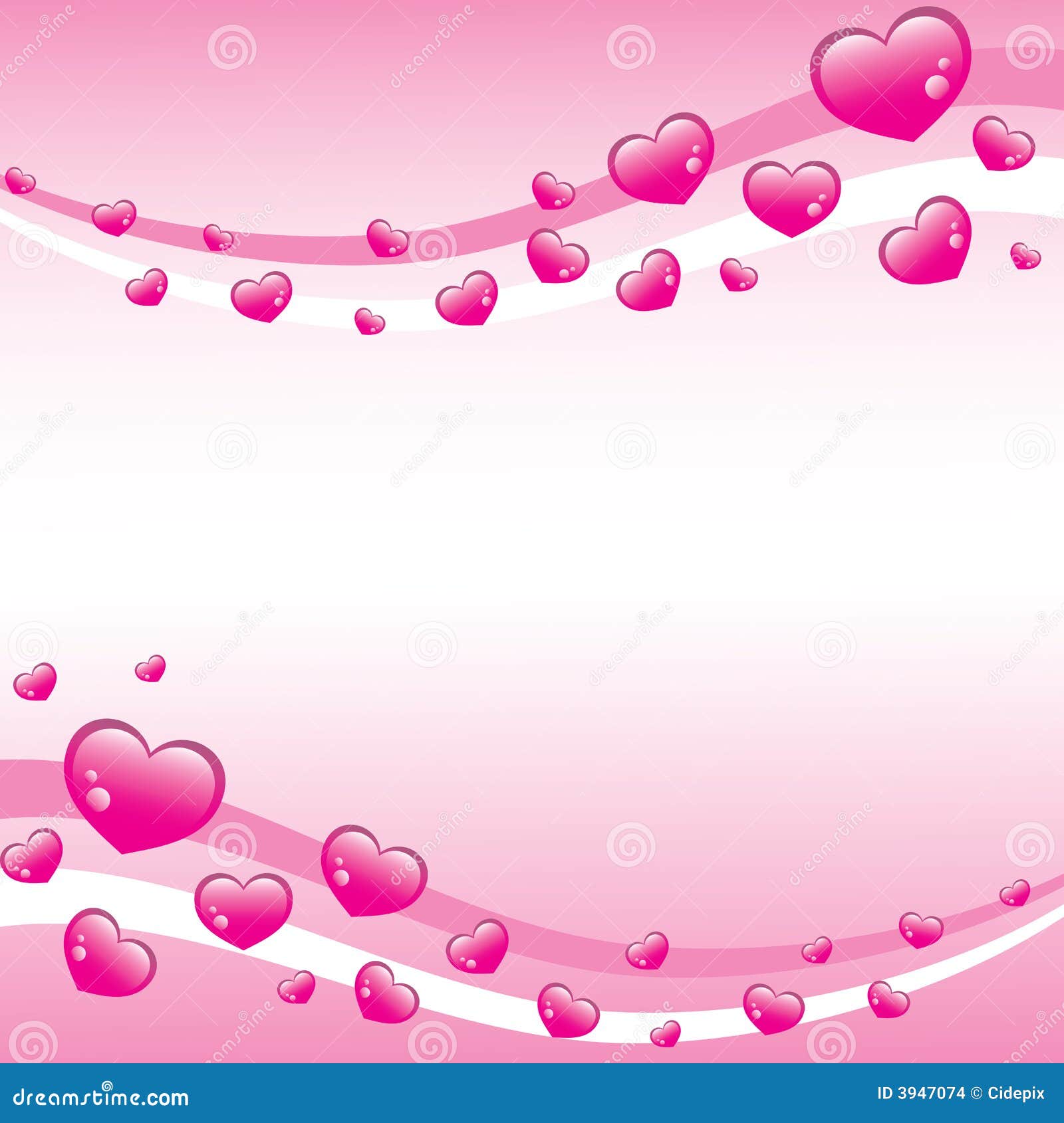 Pink hearts valentines stock vector. Illustration of vector - 3947074