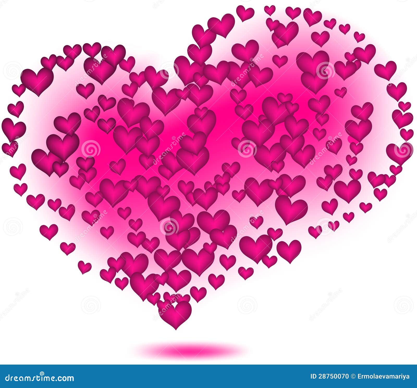 Pink hearts. Vector stock vector. Illustration of creative - 28750070