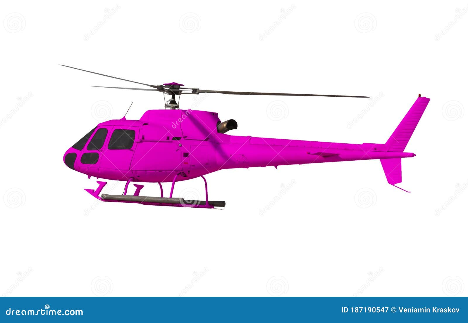 Pink Helicopter Isolated on White Stock Image - Image of aviation ...