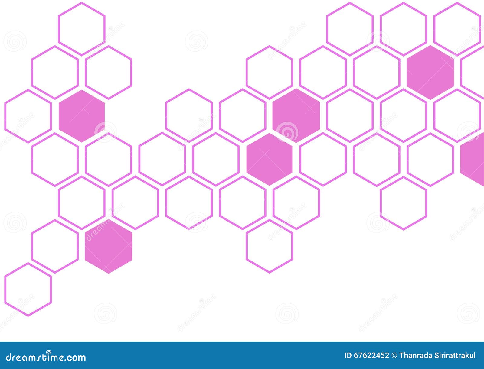 Pink Hexagon on White Background Wall Pattern Stock Illustration ...