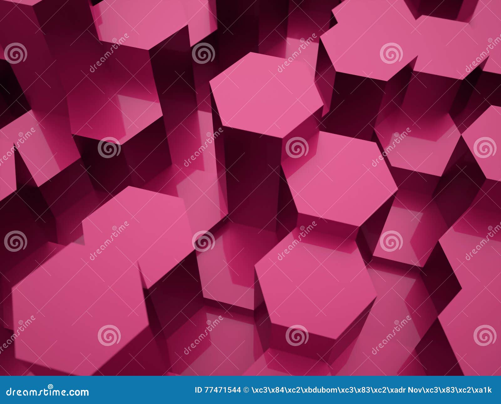 Pink Hexagonal Background Texture Stock Illustration - Illustration of ...