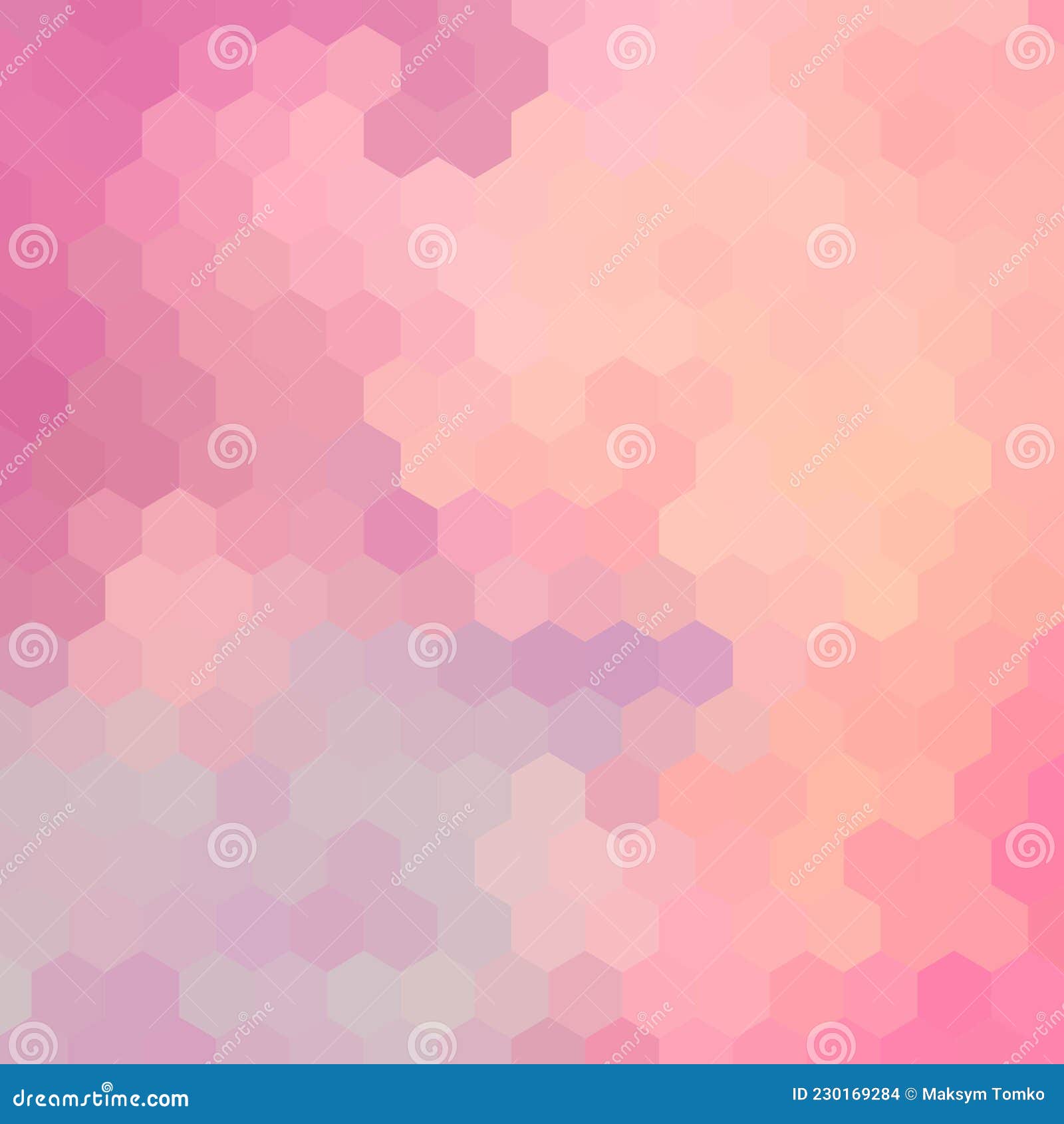Pink Hexagonal Design. Pastel Abstract Geometric Design. Eps 10 Stock ...