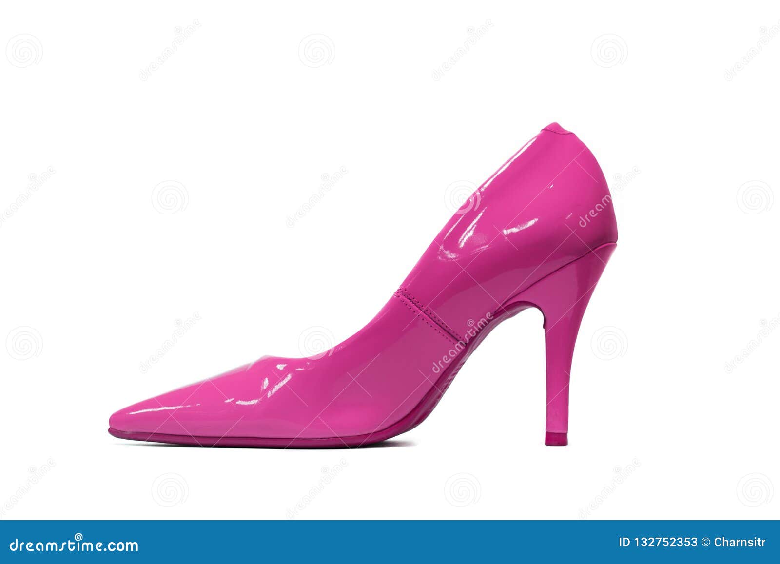 Pink high heel shoe stock image. Image of accessory - 132752353