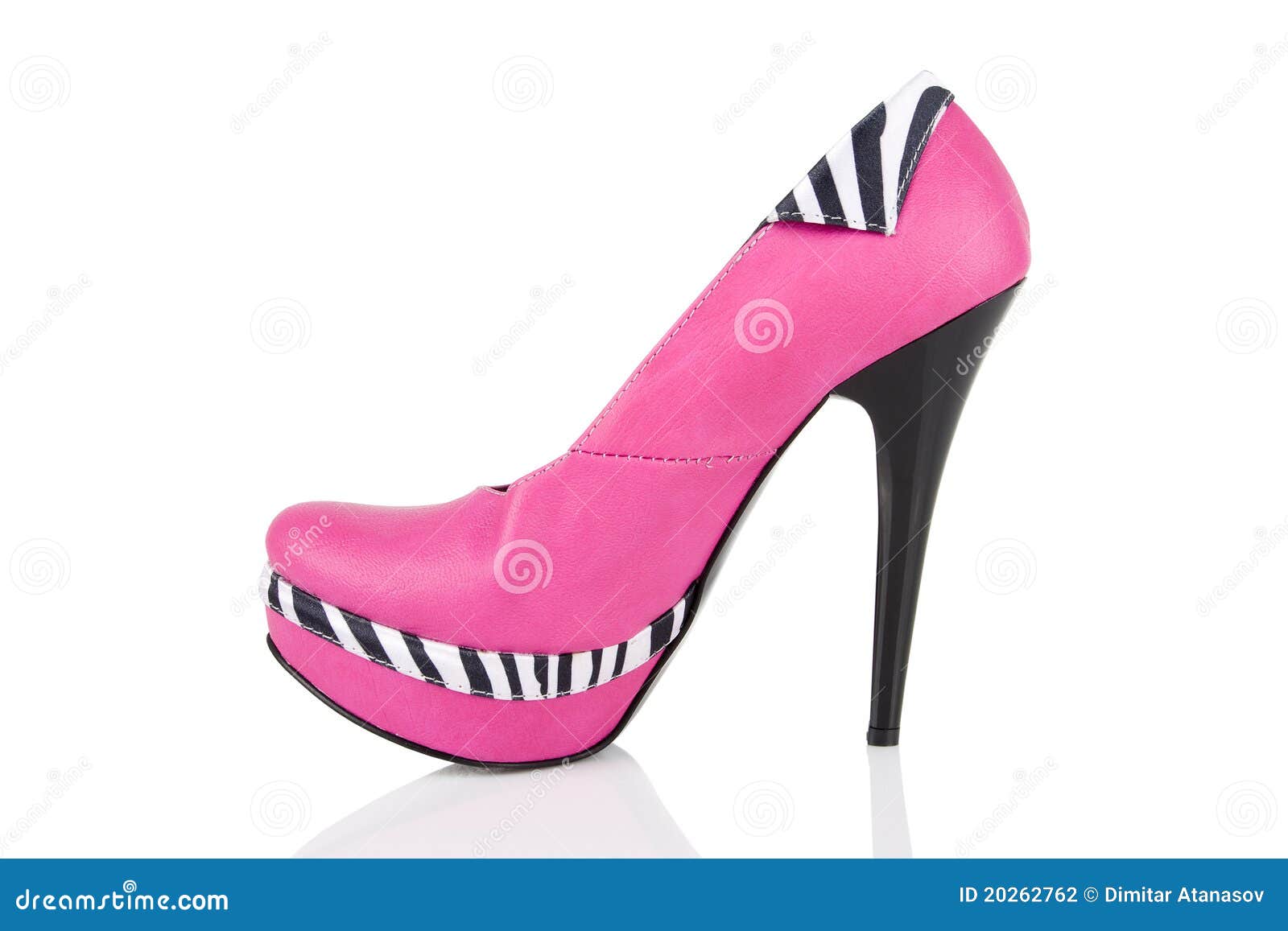 Pink high heel woman shoe stock photo. Image of luxury - 20262762