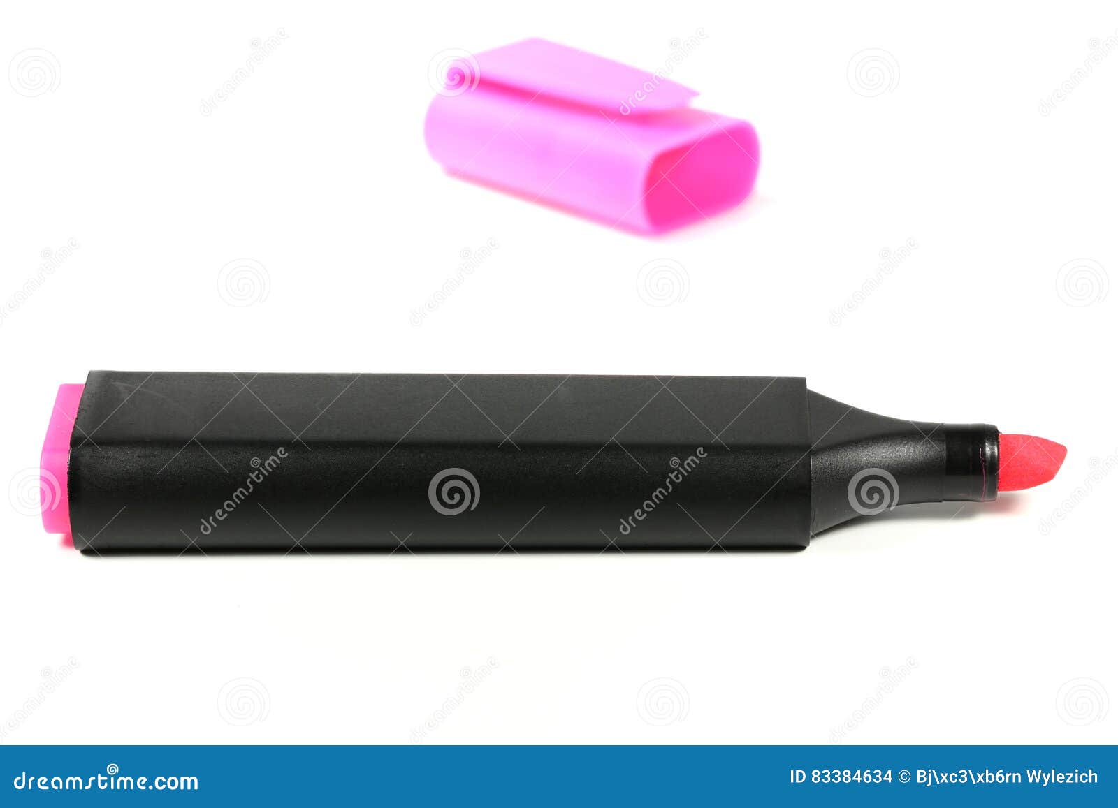 Pink highlighter stock photo. Image of signal, underline - 83384634