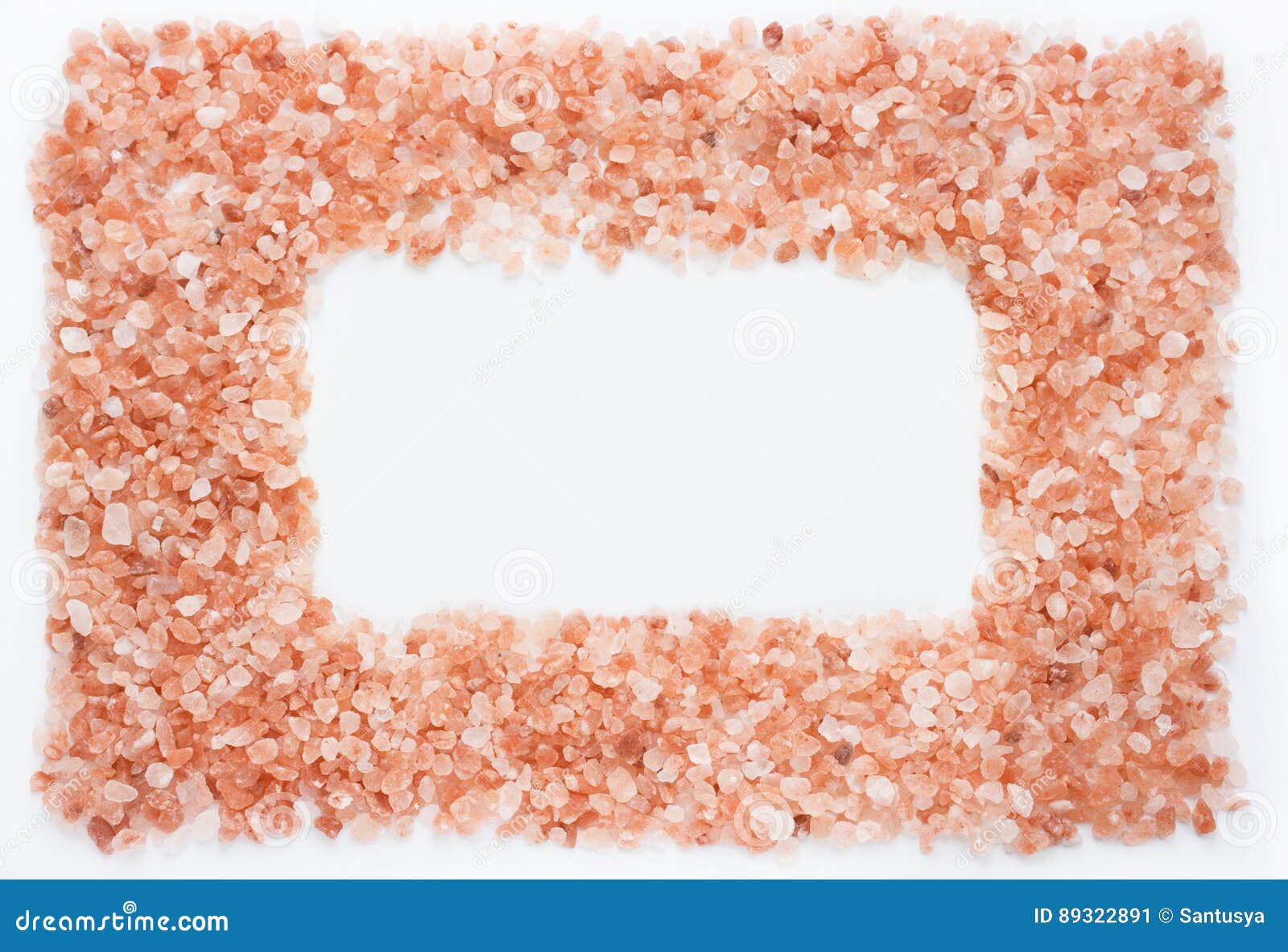 Pink himalayan salt frame stock image. Image of blank - 89322891