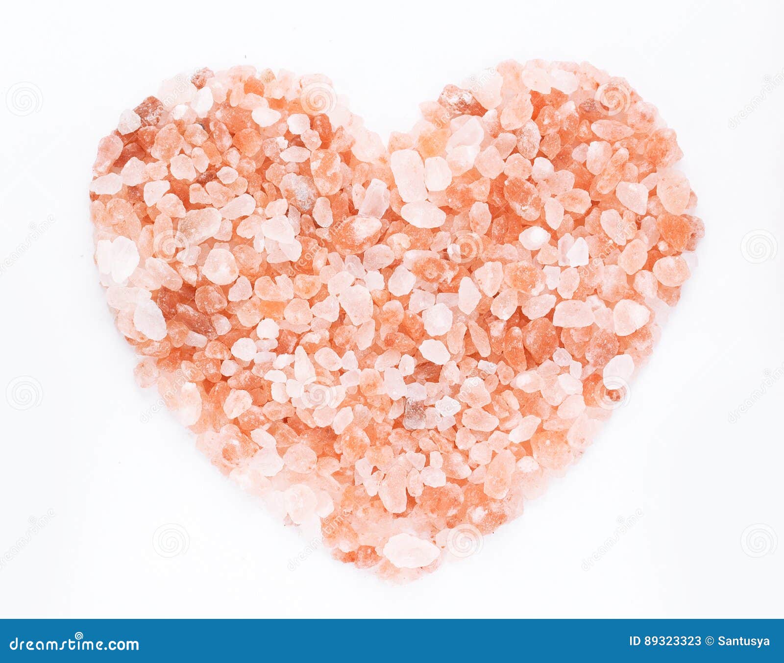 Pink himalayan salt heart stock image. Image of isolated - 89323323