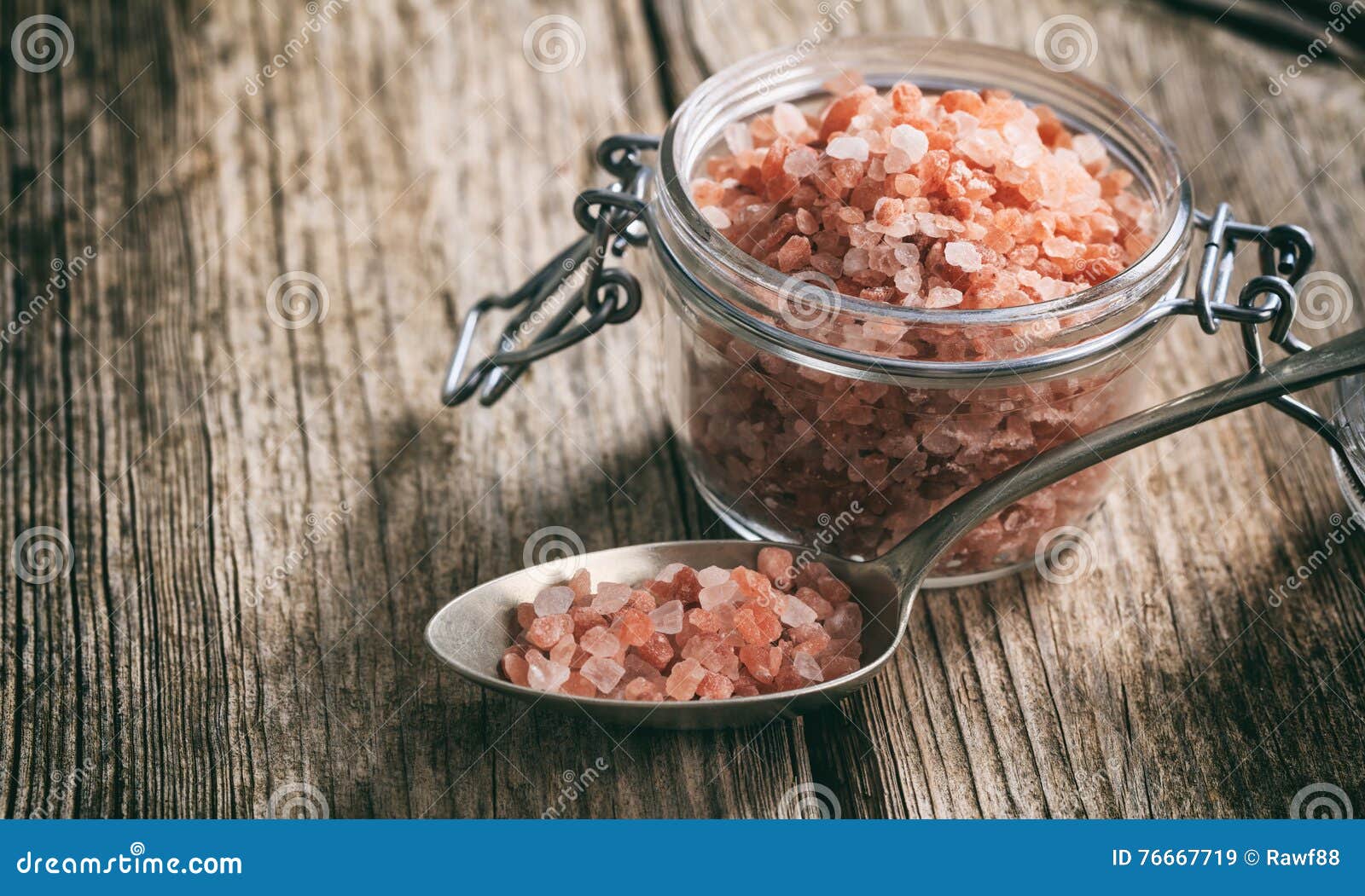 Pink Himalayan Salt on a Table Stock Image - Image of pink, nature ...