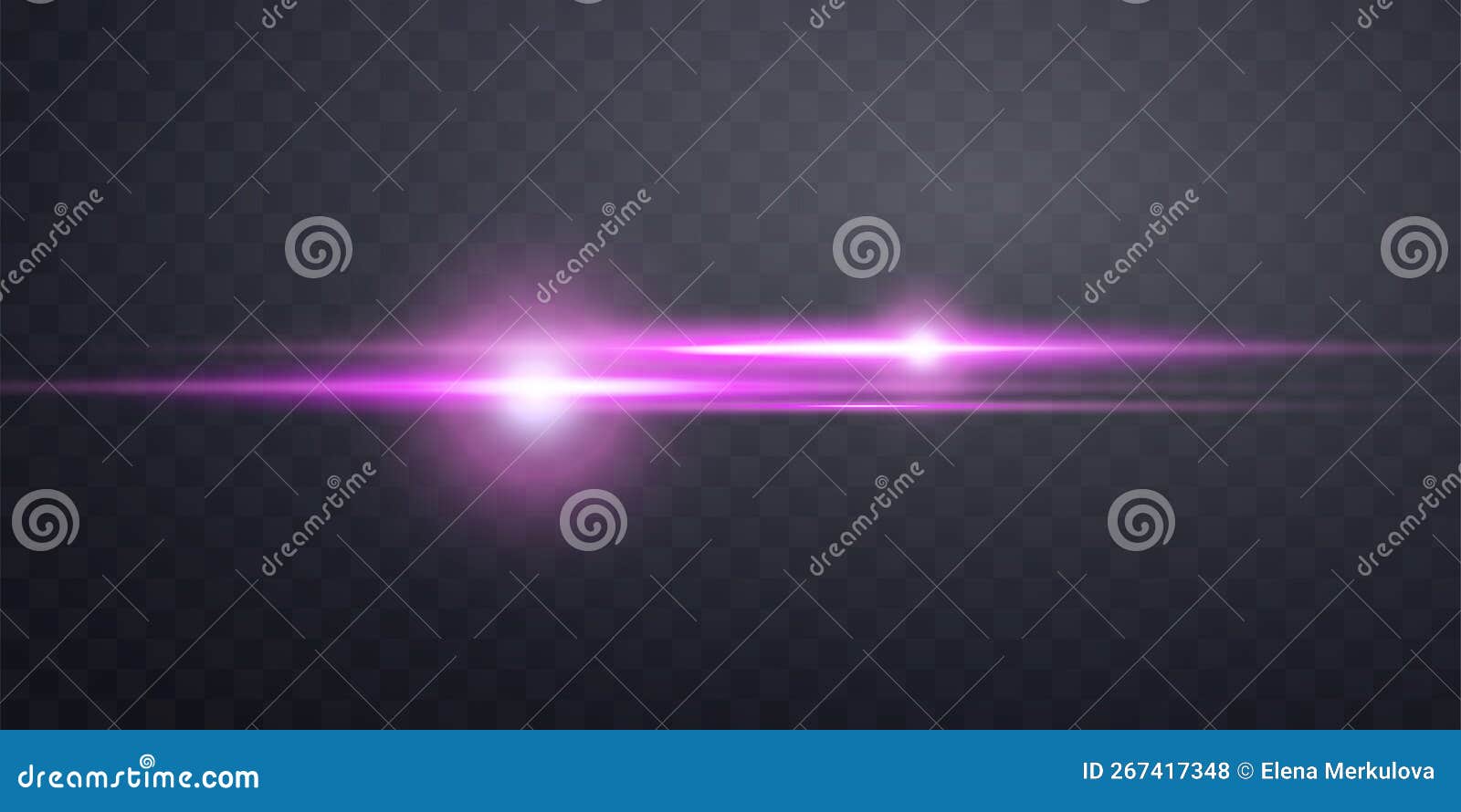 Pink Horizontal Lens Flare. Sun Flash with Rays or Pink Spotlight Stock ...