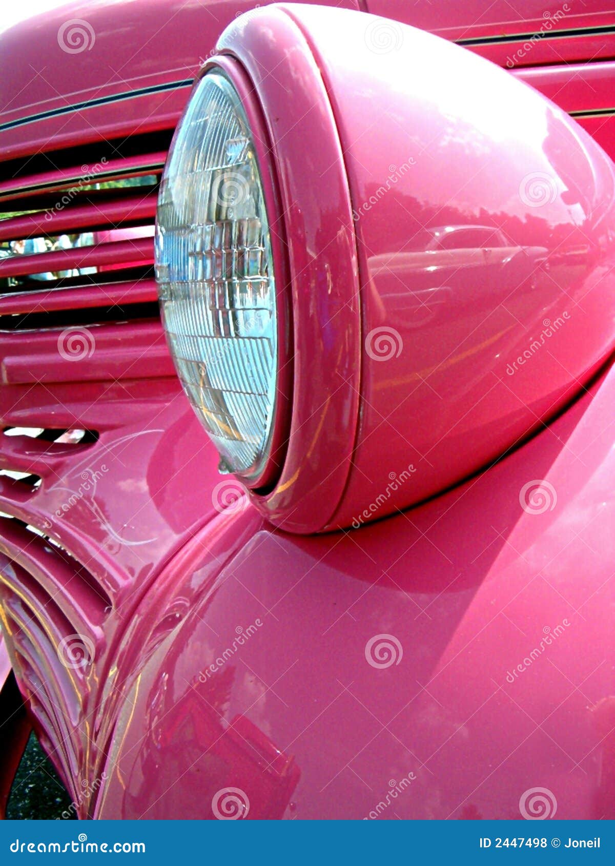 Pink Hot Rod Closeup stock photo. Image of large, viewpoint - 2447498