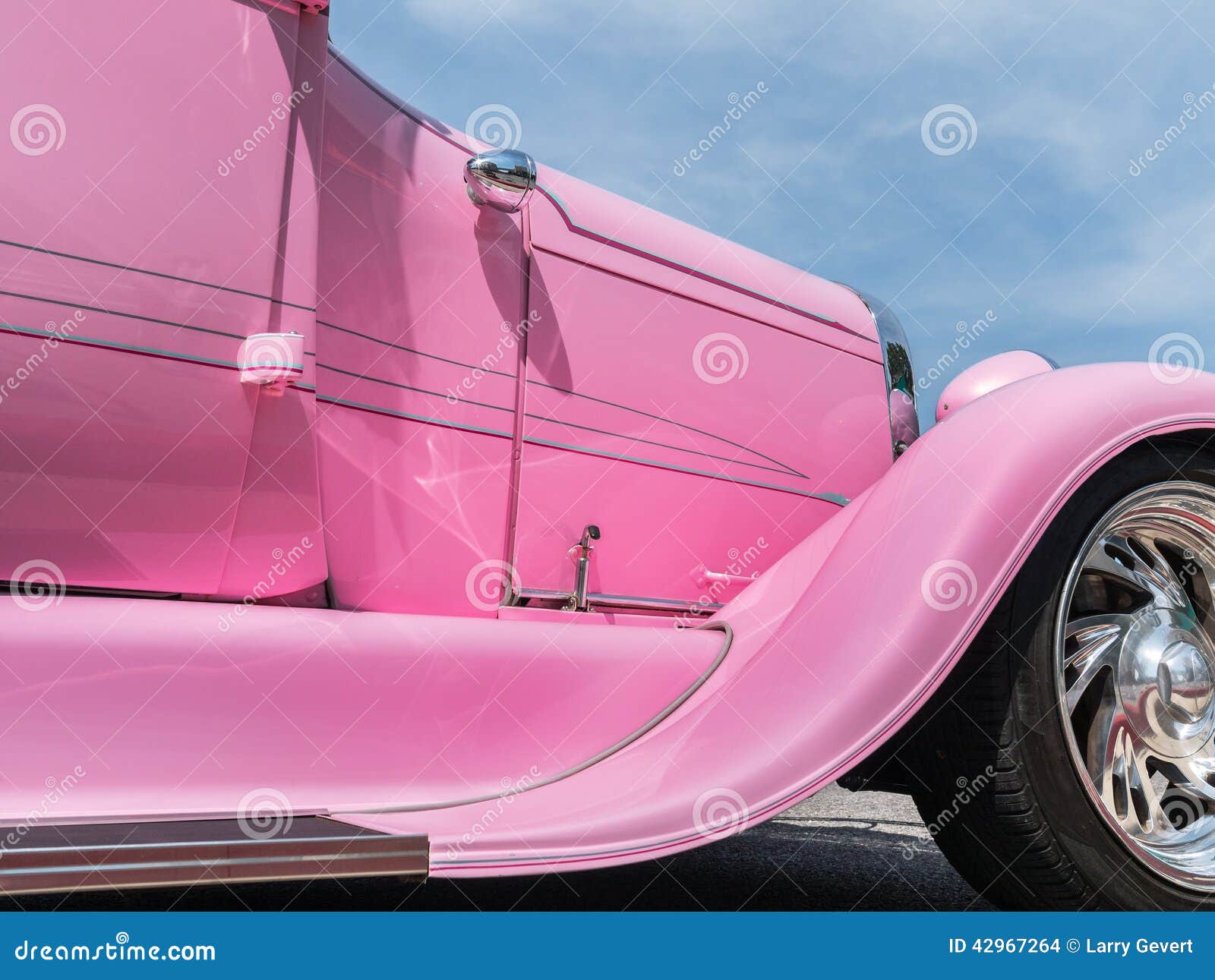 Pink hot rod stock photo. Image of collectible, auto - 42967264