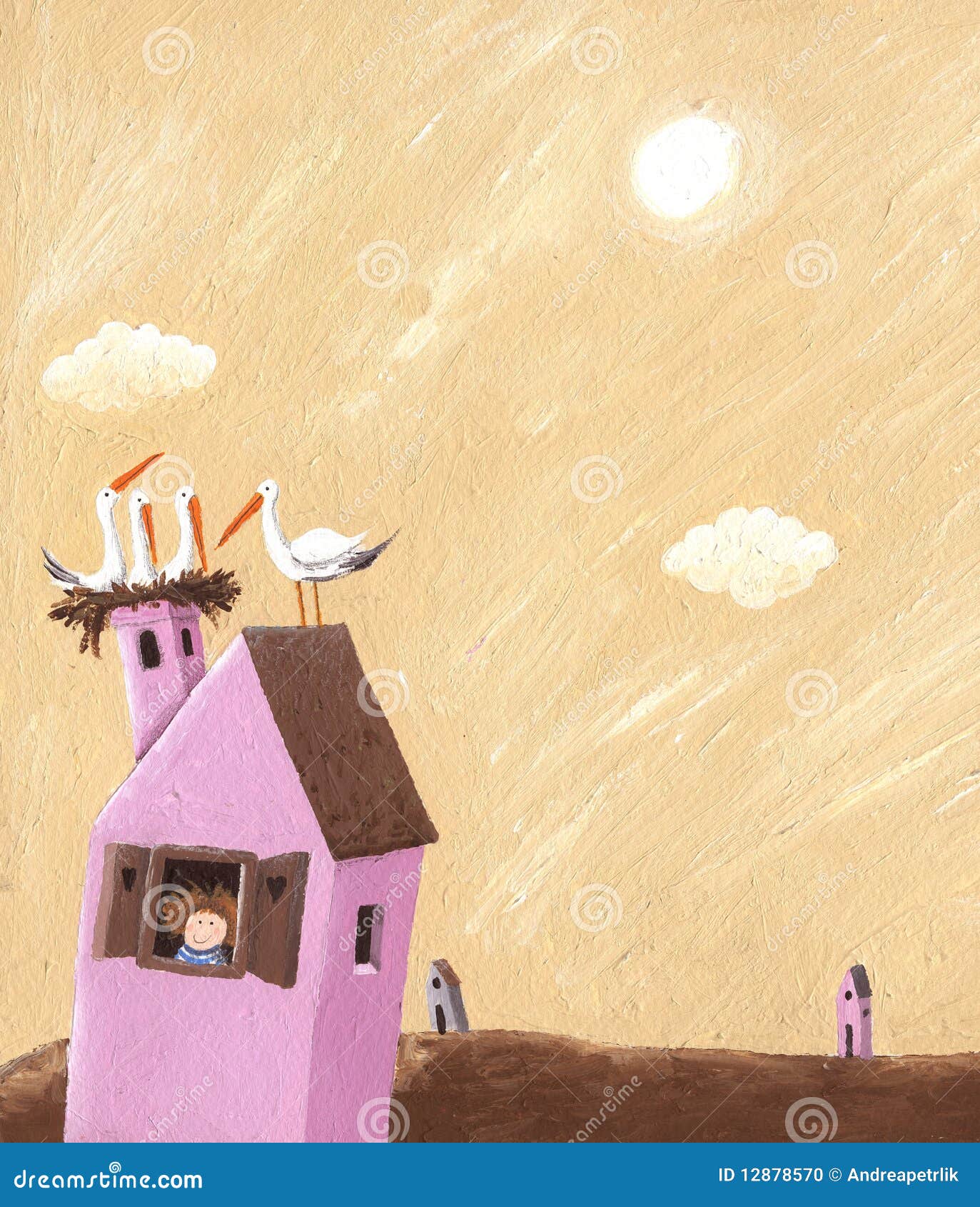 Pink House Sign Estate Logo Royalty-Free Stock Image | CartoonDealer ...