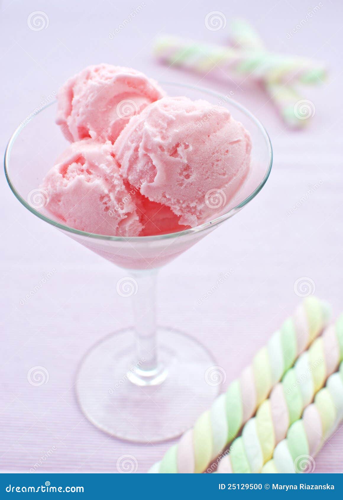Pink Ice Cream Stock Photo - Image: 25129500