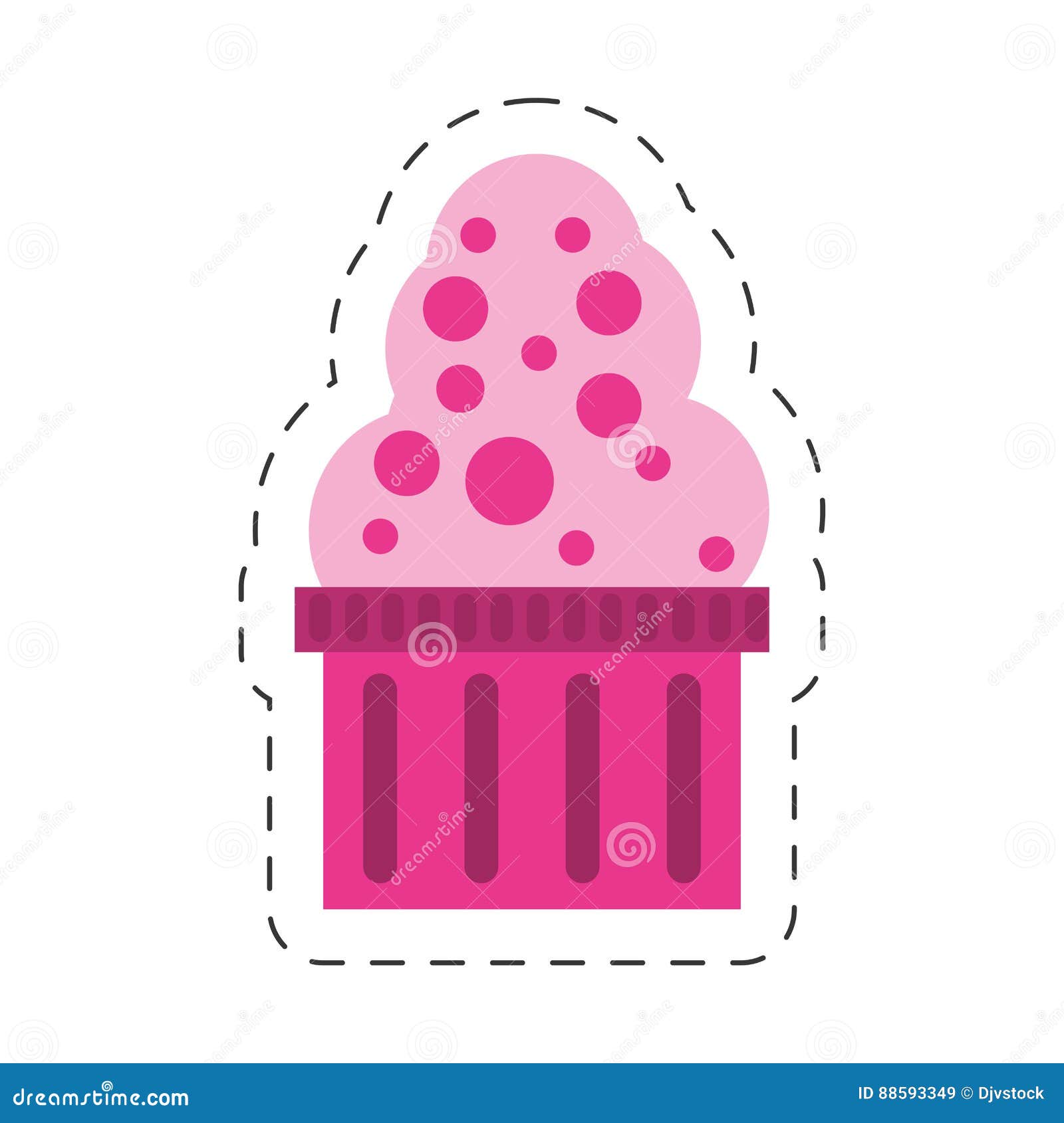 Pink ice cream icon design stock illustration. Illustration of ...