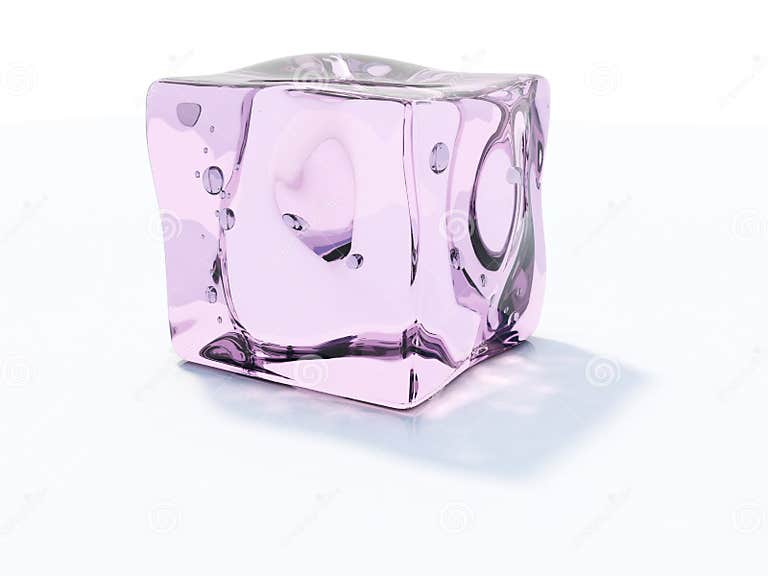 Pink ice cube stock photo. Image of chilled, isolated - 8080536