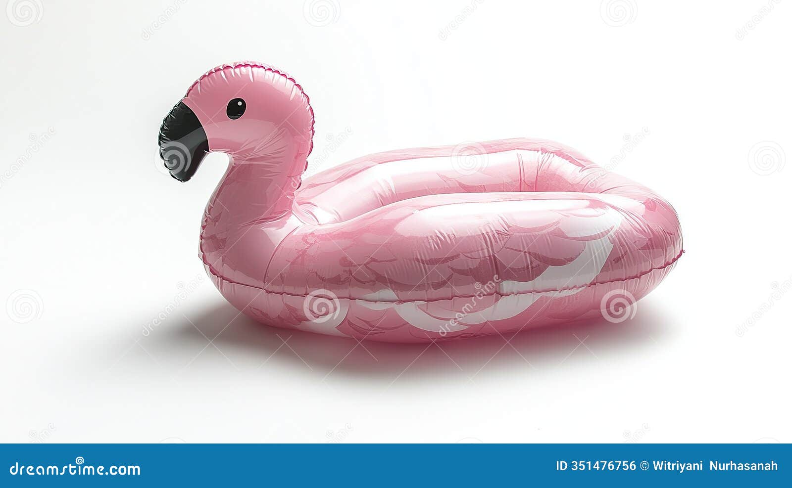 Pink Inflatable Flamingo Pool Float Isolated on White Background Stock ...