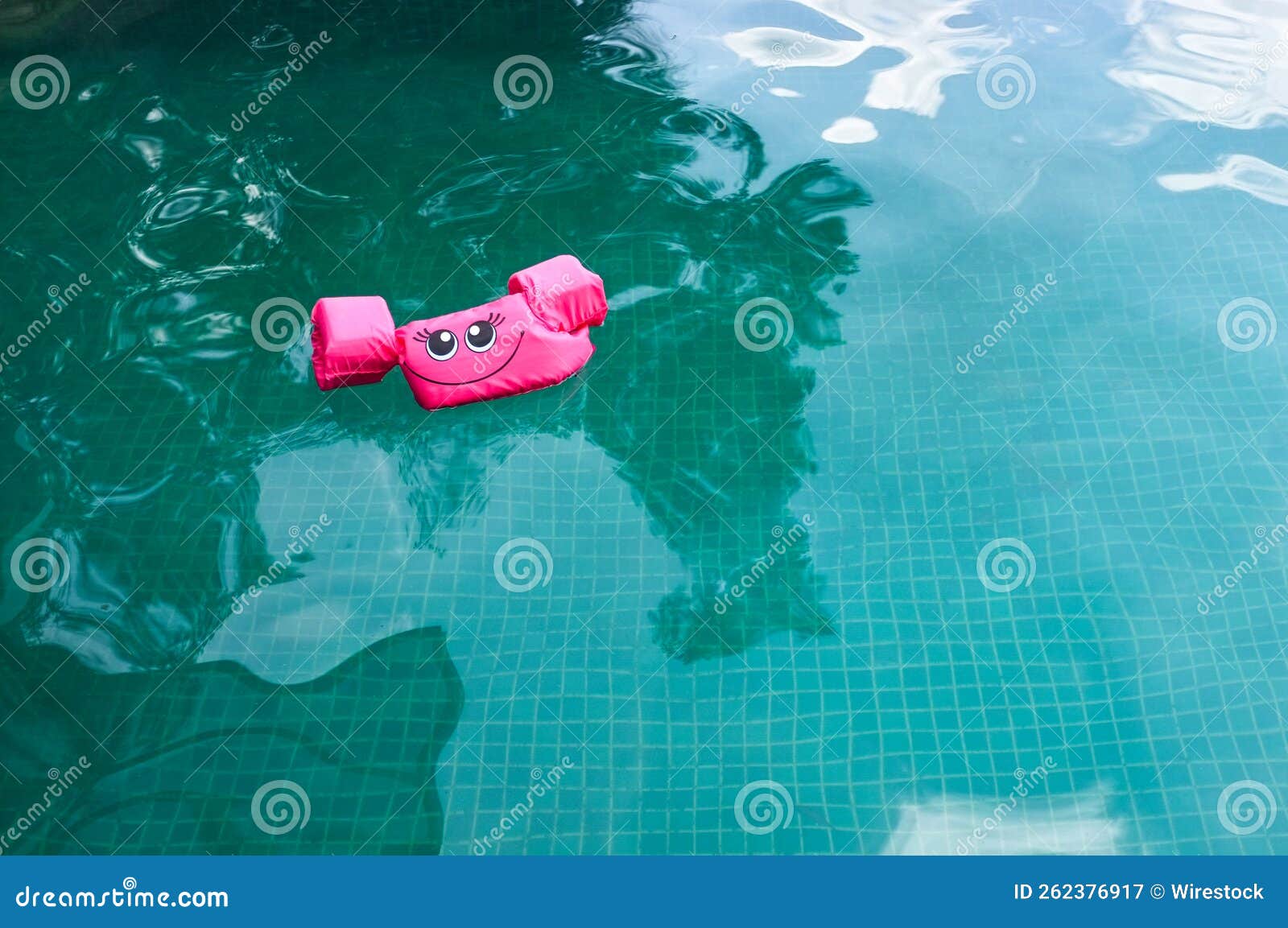 Pink Inflatable Floating Toy in the Pool Stock Image - Image of swim ...
