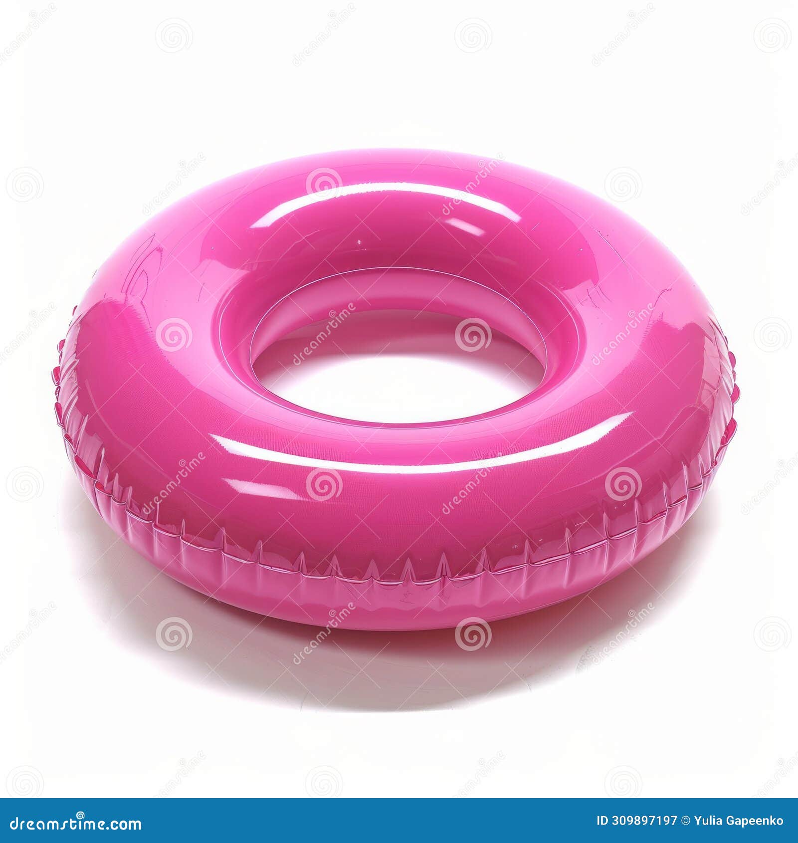 Pink Inflatable Ring on White Background Stock Image - Image of ...