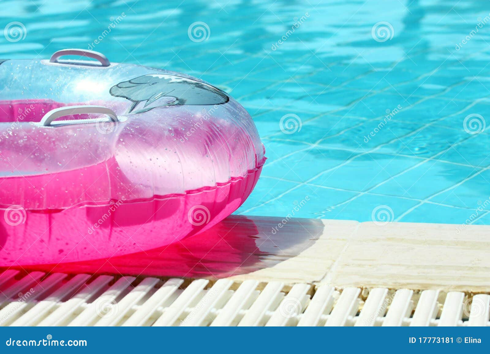 Pink inflatable round tube stock image. Image of backgrounds - 17773181