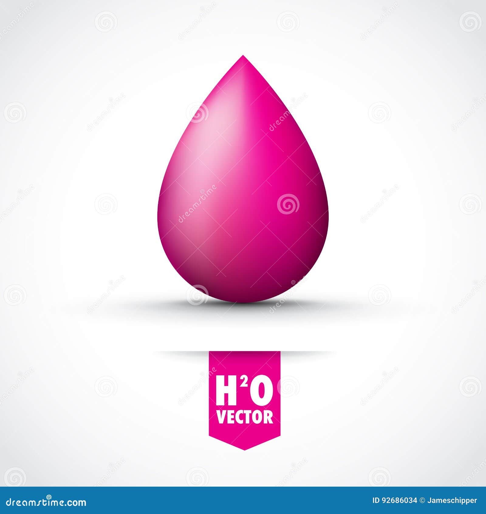 Pink ink droplet stock vector. Illustration of freshness - 92686034