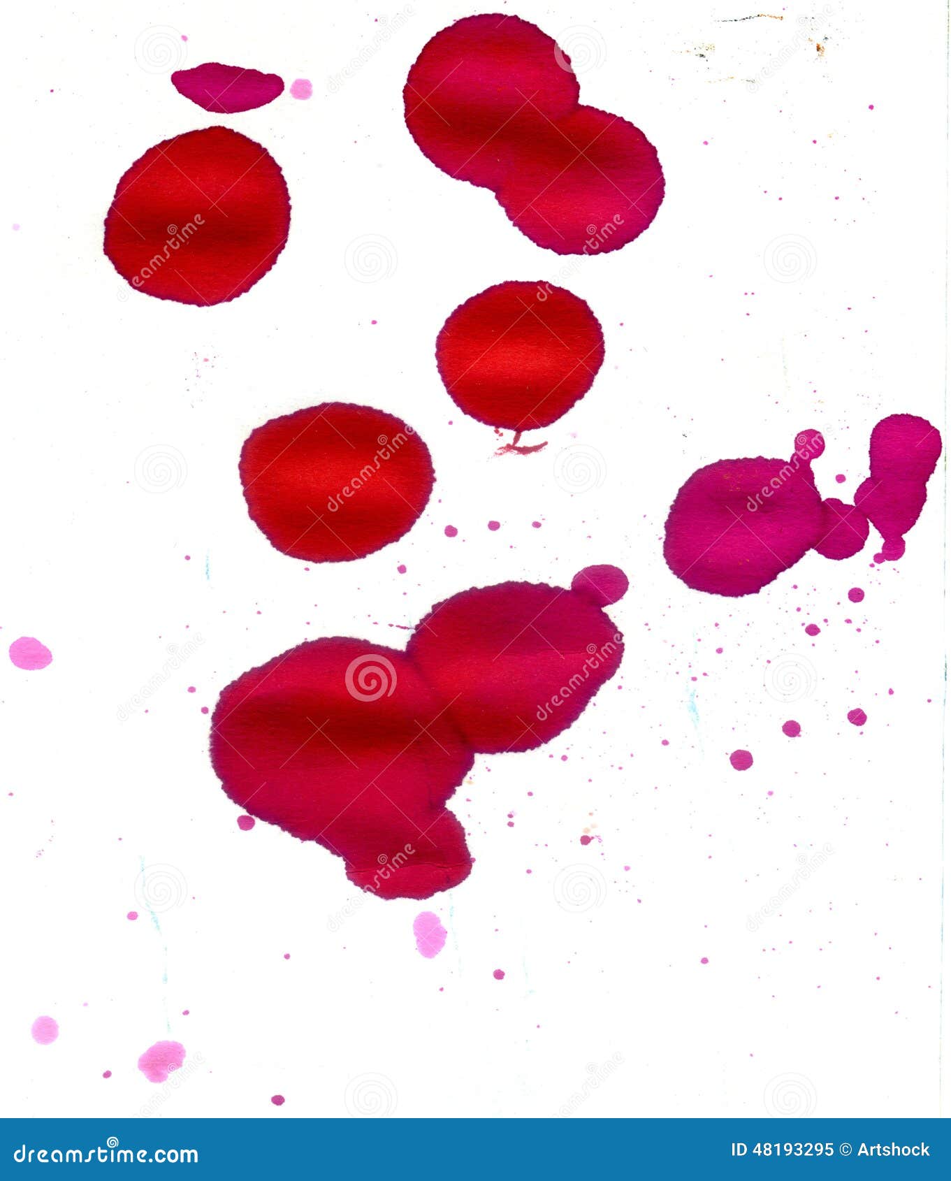 Pink Ink Splash stock illustration. Illustration of luxury - 48193295