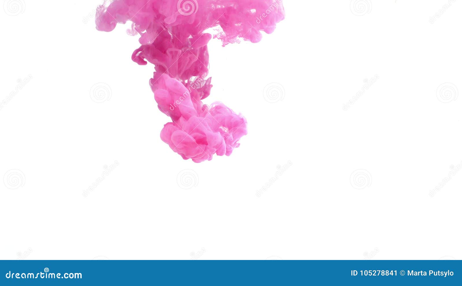 Pink Ink in Water stock image. Image of macro, impact - 105278841