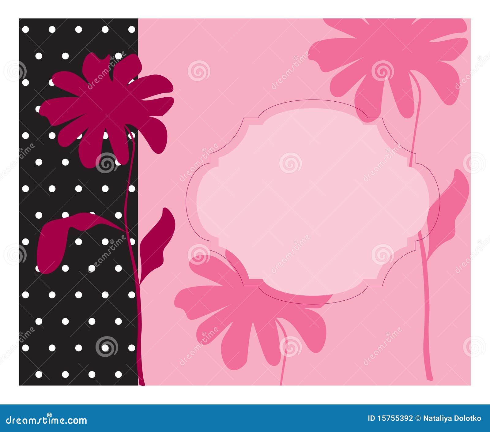 Pink invitation stock vector. Illustration of beautiful - 15755392