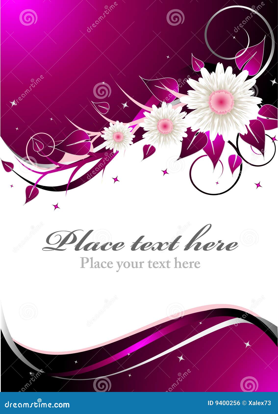 Pink invitation Card stock vector. Illustration of modern - 9400256