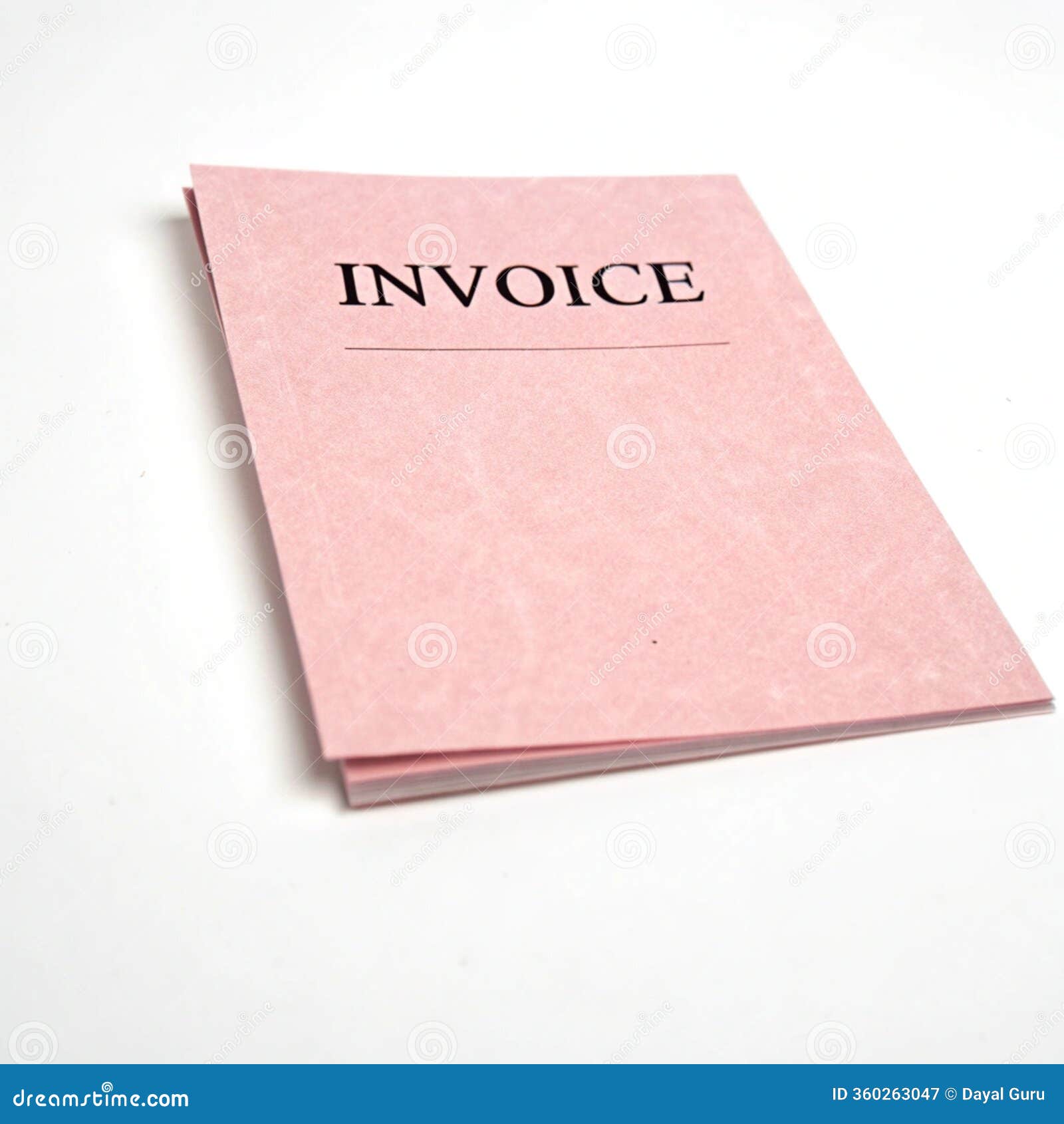 Pink Invoice Paper Isolated on Transparent Background Stock ...