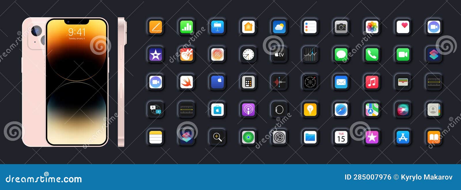 IPhone Call Screen Set. Interface. Slide To Answer. Accept Button ...