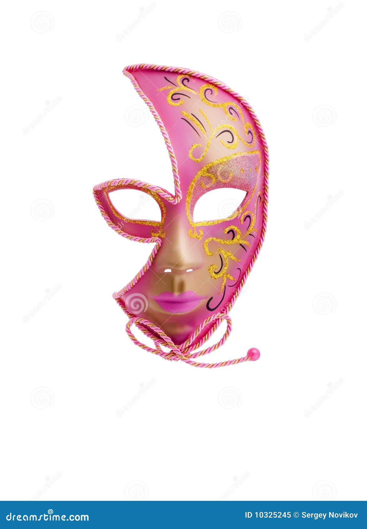Pink isolated mask stock image. Image of gold, color - 10325245