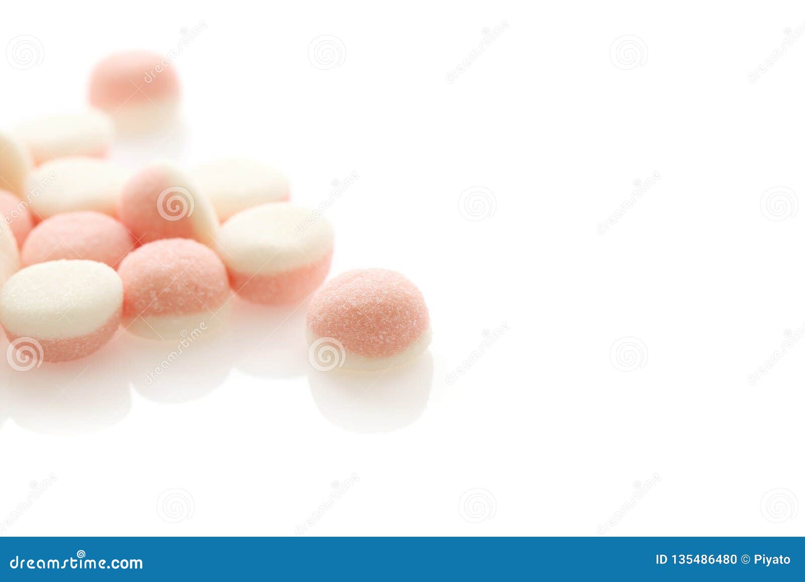Pink Jelly Candy Isolated in White Background Stock Photo - Image of ...