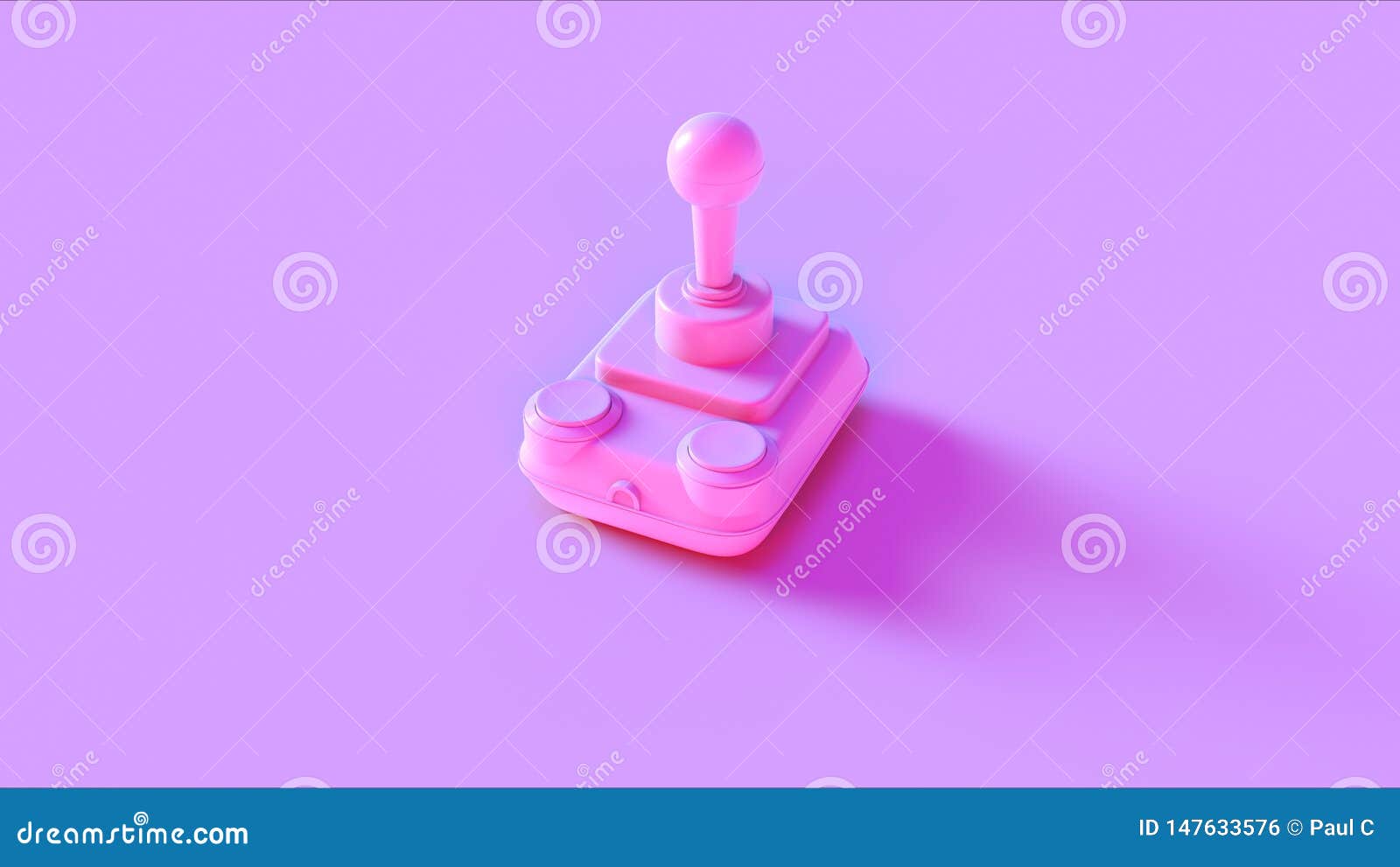 Pink Joystick Retro Simple stock illustration. Illustration of ...