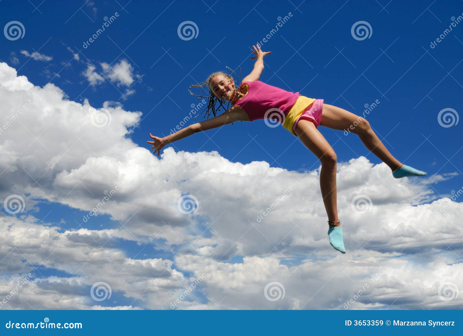Jumping Girl In Bikini Royalty-Free Stock Photography | CartoonDealer ...